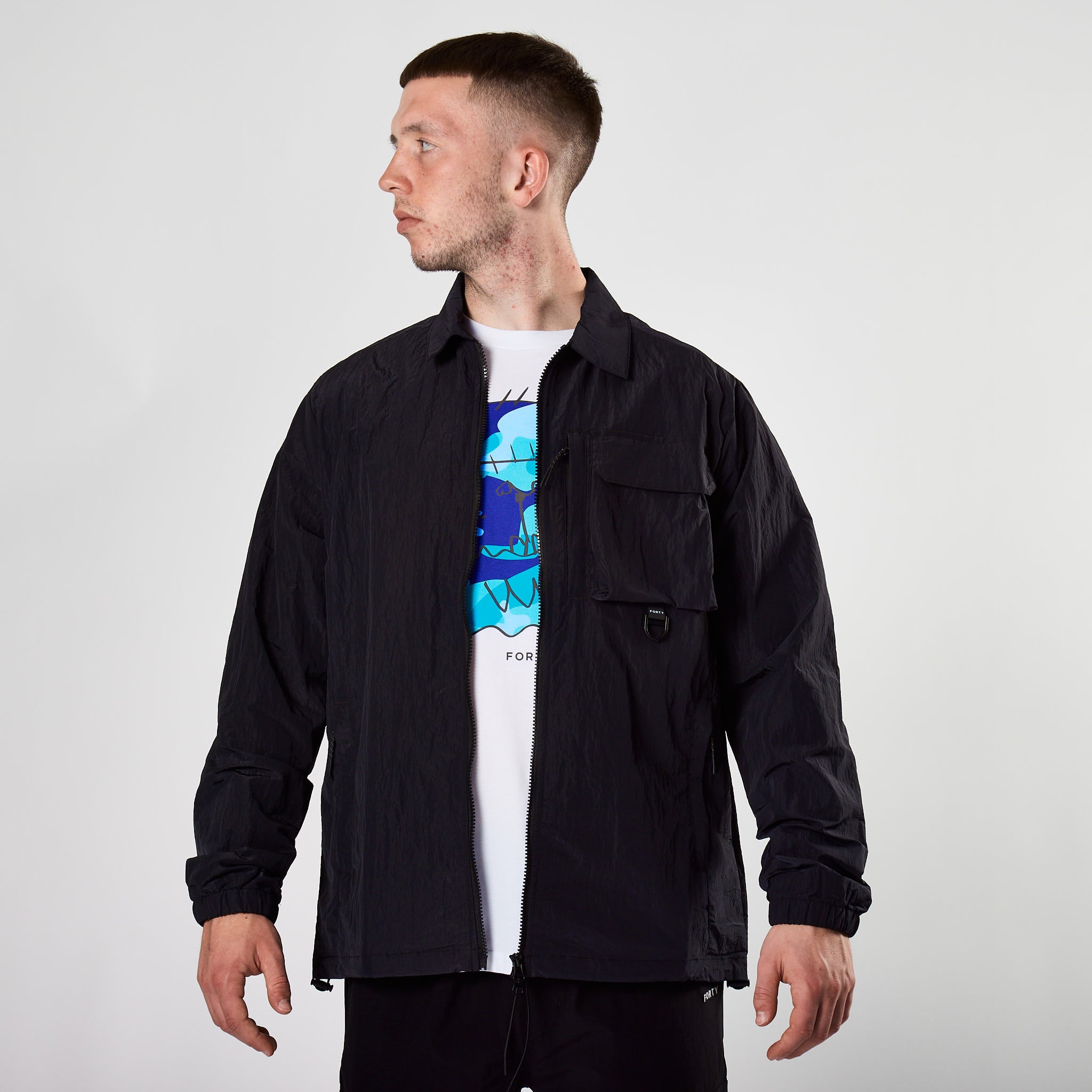 Jethro Overshirt (Metallic Black) – Forty Clothing